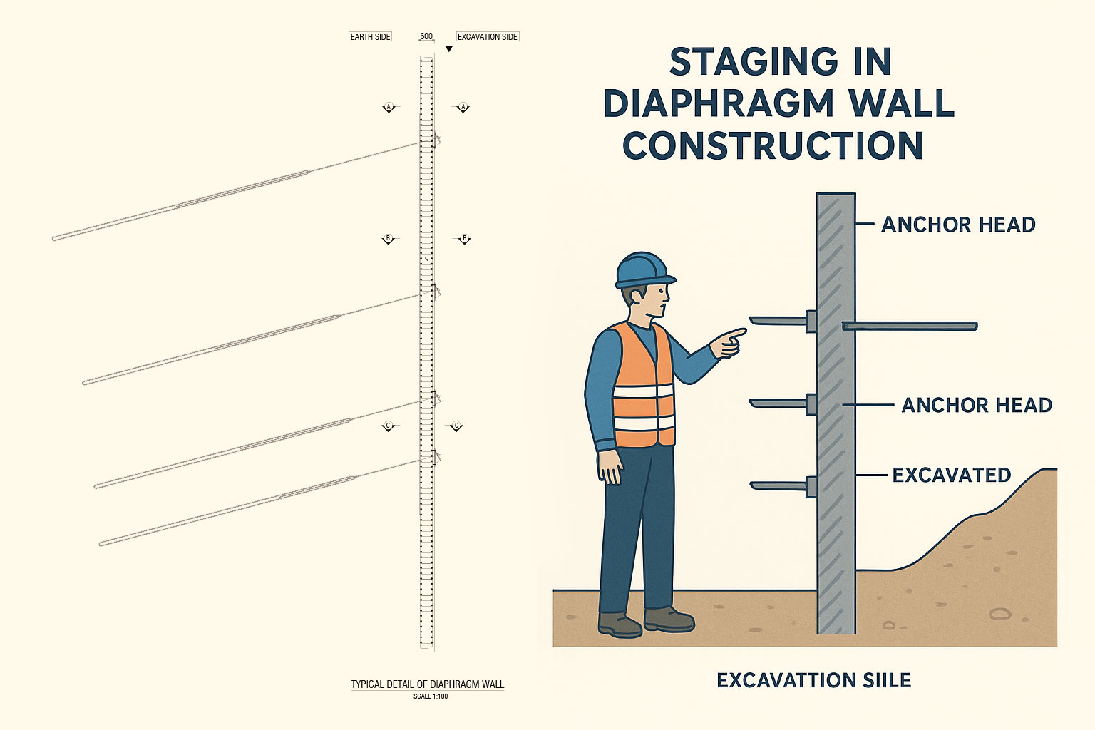 Soil Anchoring Process in Diaphragm Wall Construction - Wagad ...